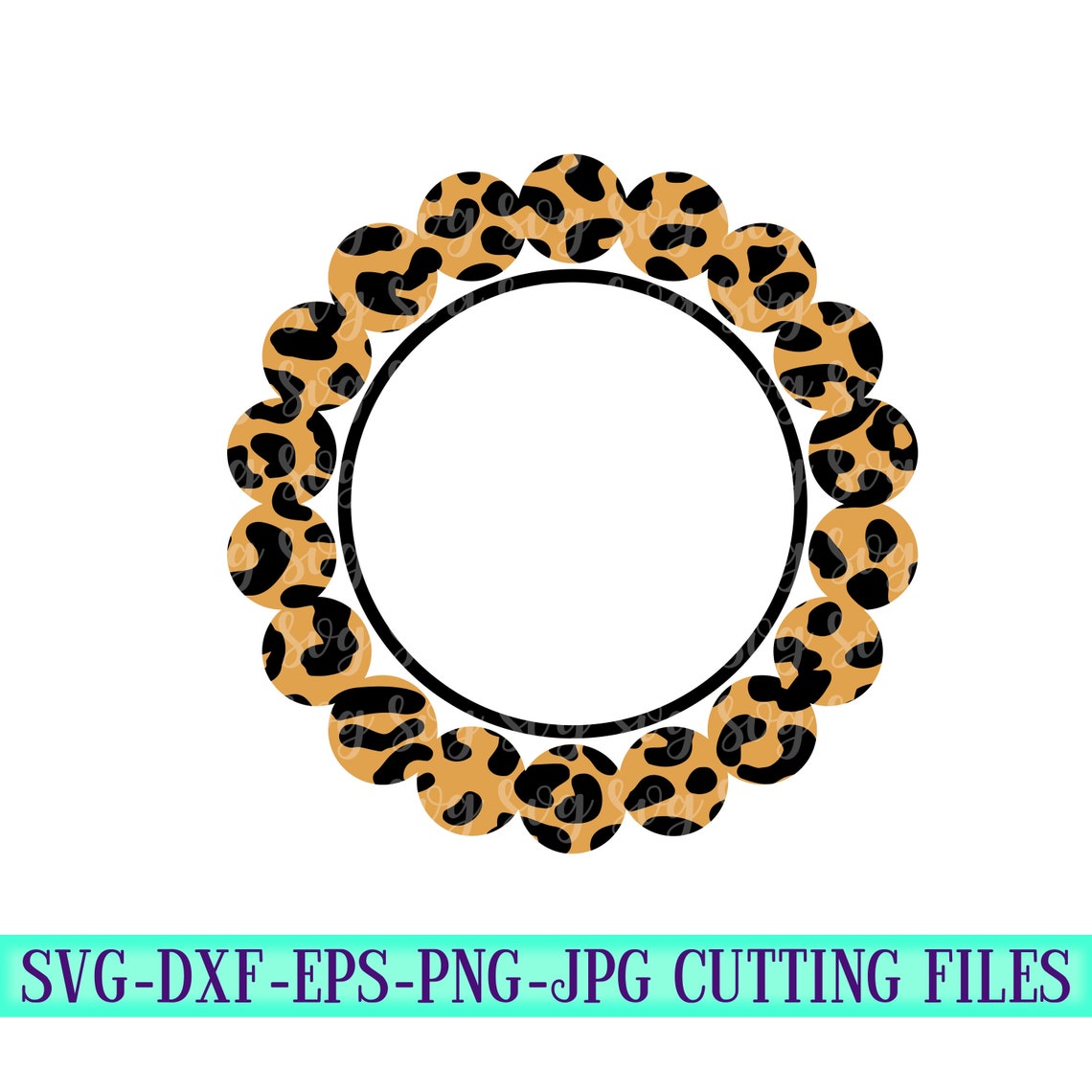 Leopard Print Monogram Svgmonogram Leopard Svg Pearl - Etsy