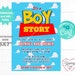 Printable it's a Boy Story Baby Shower 2.5 Inch Avery 5294 Sticker ...