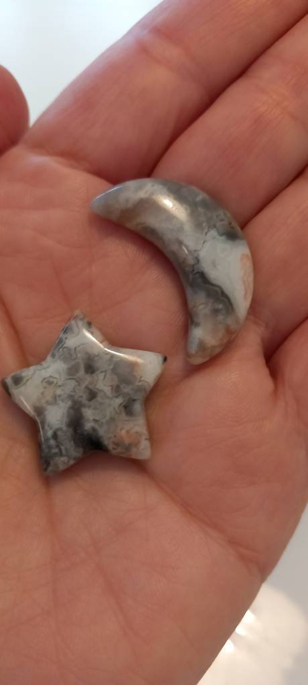 Caribbean Calcite Moon Star Set - Etsy