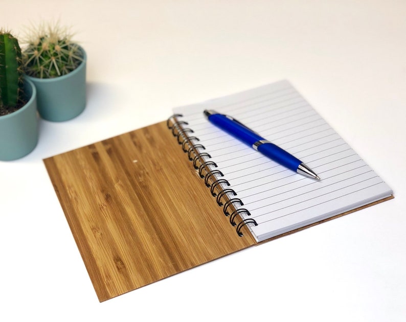 Personalised Notebook / Engraved Note Pad / Writing Jotted / Bamboo ...