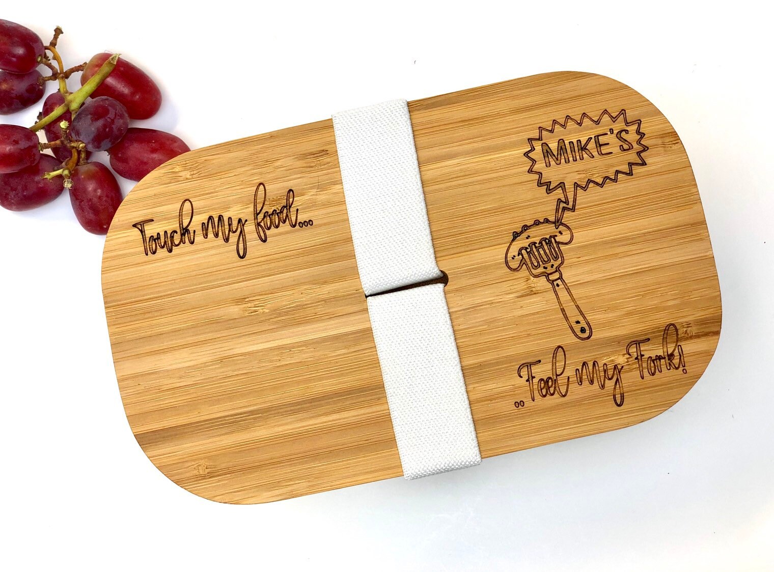 Personalised Lunch Box funny engraved bamboo reusable lunch | Etsy