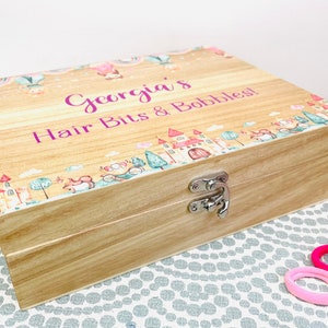 Personalised Hair Accessories Storage Box / Hair Bobbles Bows Clips Box ...