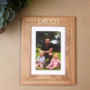 Personalised Daddy Photo Frame / Engraved Photo Frame / Gifts for Dad ...