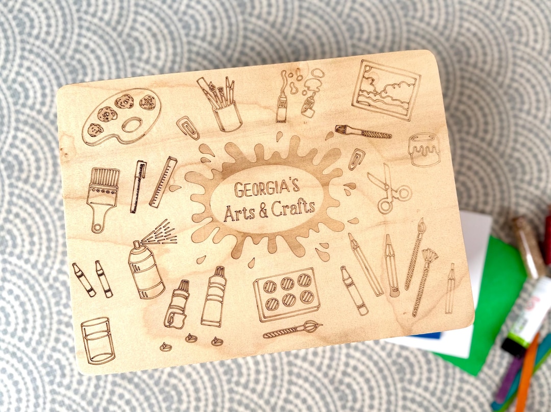 Personalised Arts and Crafts Box / Art Storage Box Kids Children ...