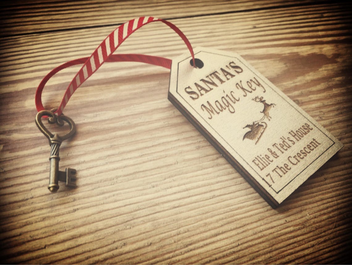 Personalised Santa Key | Etsy