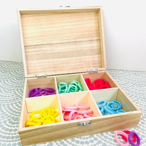 Personalised Hair Accessories Storage Box / Hair Bobbles Bows Clips Box ...