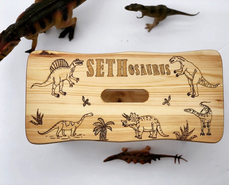 Personalised Children's Dinosaur Stool / Wooden Step / - Etsy UK