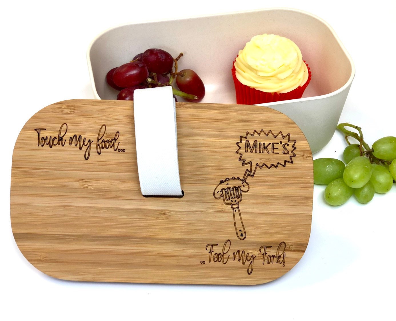 Personalised Lunch Box funny engraved bamboo reusable lunch | Etsy