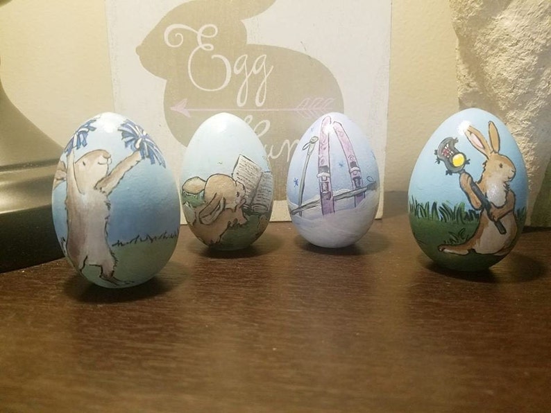 Custom Hand Painted Wooden Easter Eggs - Etsy