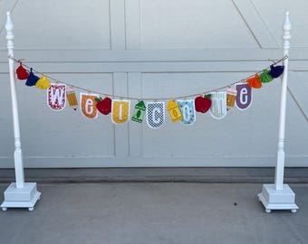 Handmade Felt WELCOME Banner for Classroom|back to School Decor for ...