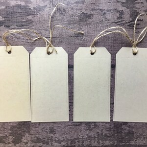 Pack of 4 Handmade Large Gift Tags Vintage Paper - Etsy Denmark
