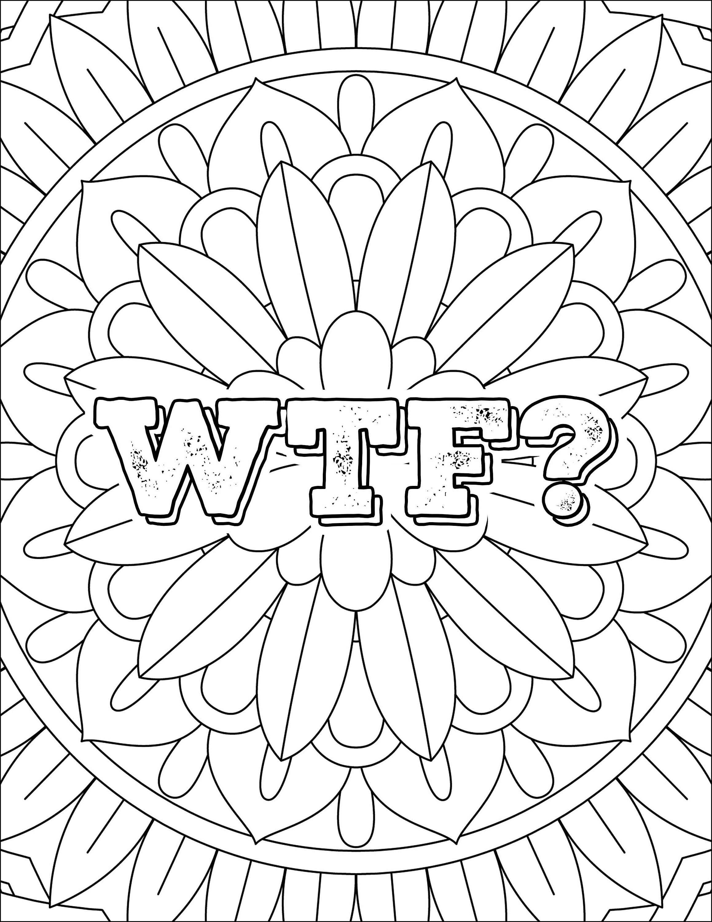 The F Bundle Swearing Cussing Cursing Coloring Sheets download | Etsy