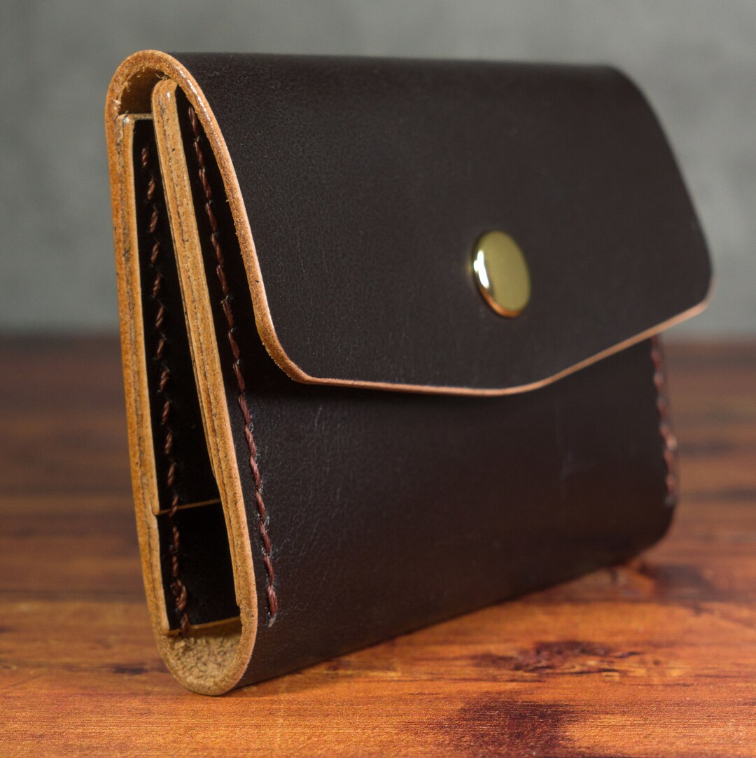 Handmade Leather Wallet / UK Made, Traditional, Classic, Unisex, Slim ...