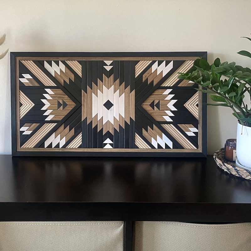Aztec Wood Wall Art - Etsy