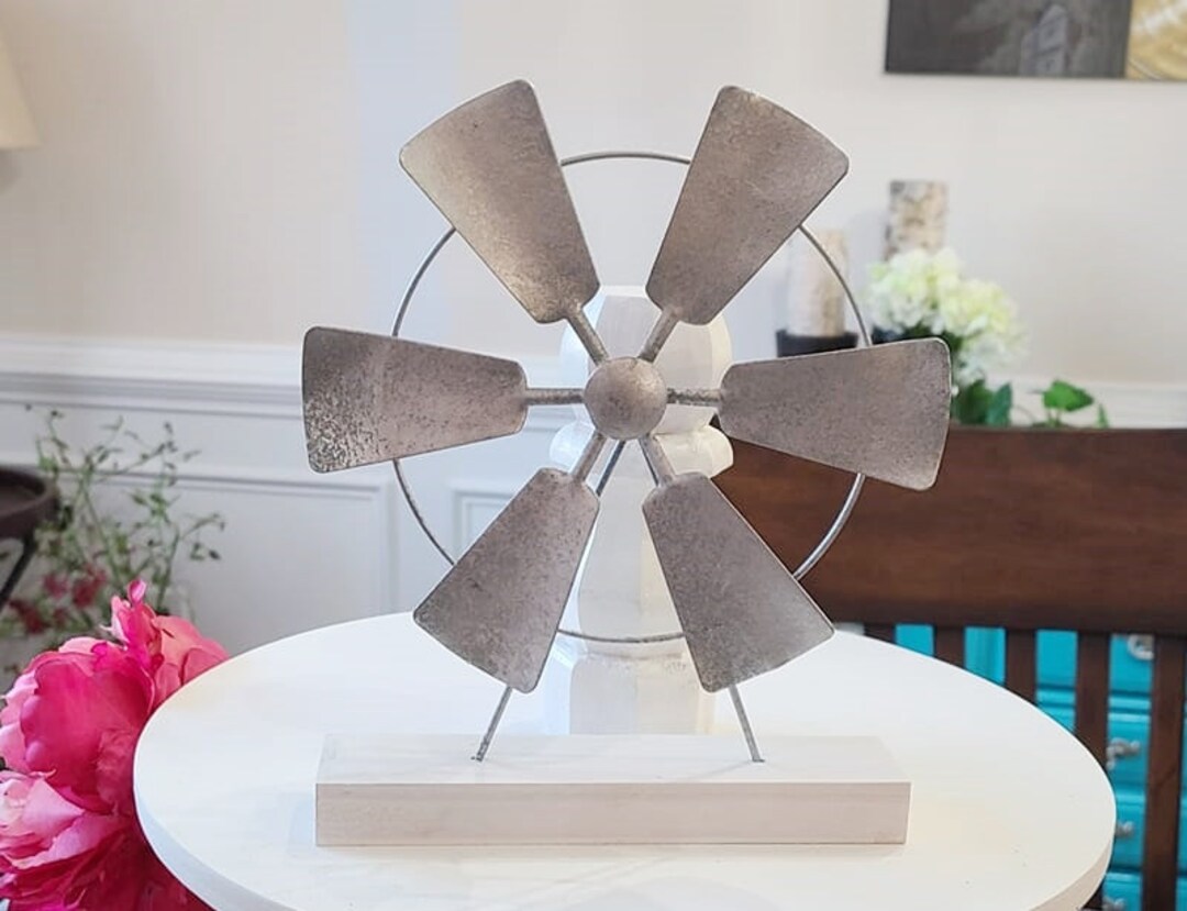 Tabletop Windmill Tiered Tray Windmill Farmhouse Windmill - Etsy