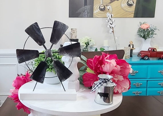 Tabletop Windmill Tiered Tray Windmill Farmhouse Windmill | Etsy