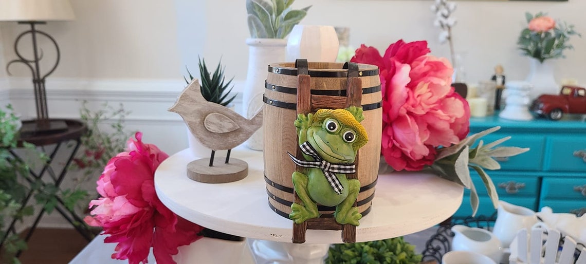 Flower Pot Hugger Tiered Tray Frog Decor Garden Planter - Etsy