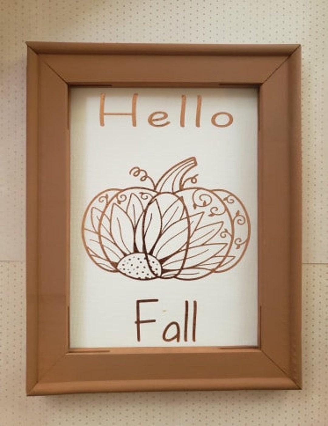 Hello Fall Reverse Canvas - Etsy