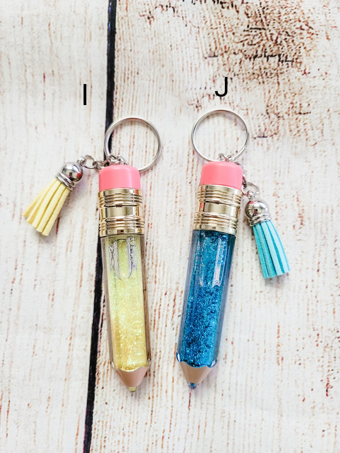 Pencil Keychain Teacher Gift Glitter Keychain Teacher Appreciation Gift ...
