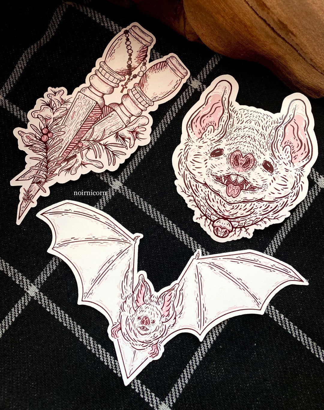 Vampire Bats Sticker Pack / Dark Cottagecore / Gothcore & Vampirecore ...