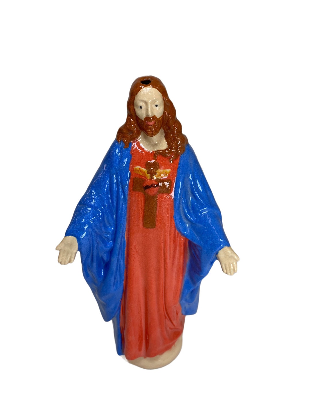Glowing Ceramic Jesus Pipe Statue - Etsy