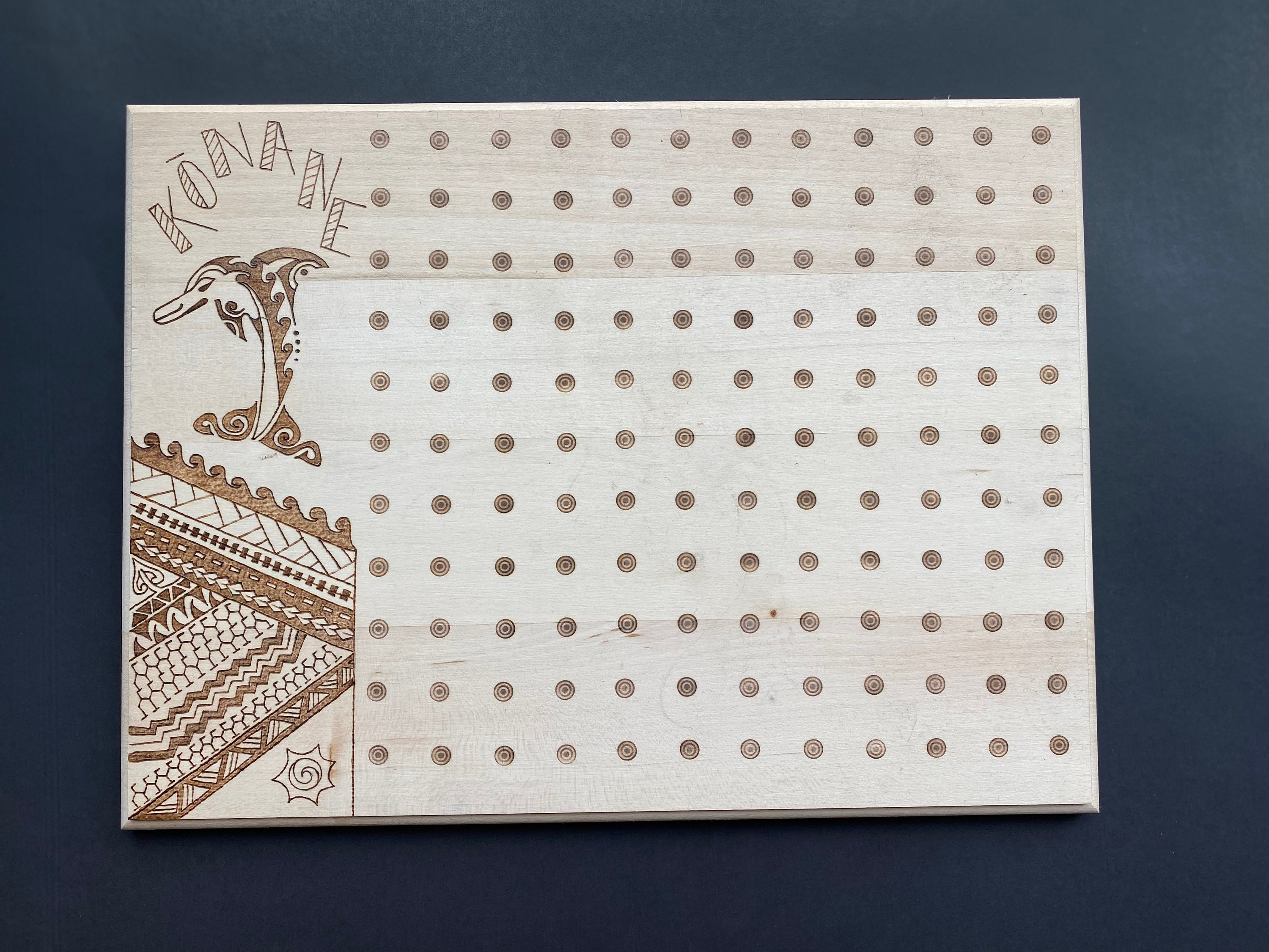 CUSTOM Wood-burned Hawaiian KŌNANE Game Board - Etsy