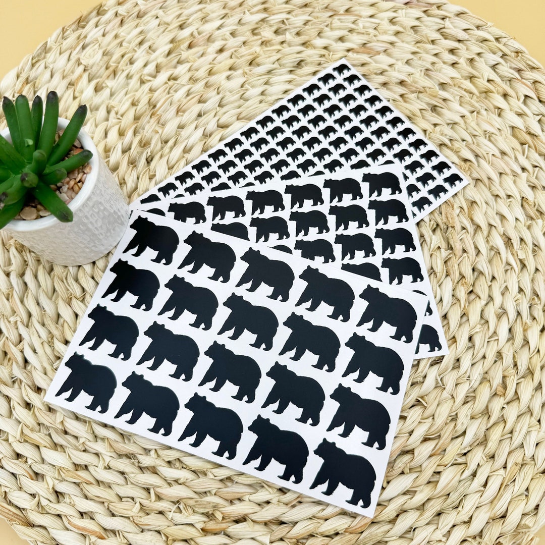Set of Bear Decals | Bear Sticker | Bear Decal Set | Bear Vinyl Decals ...