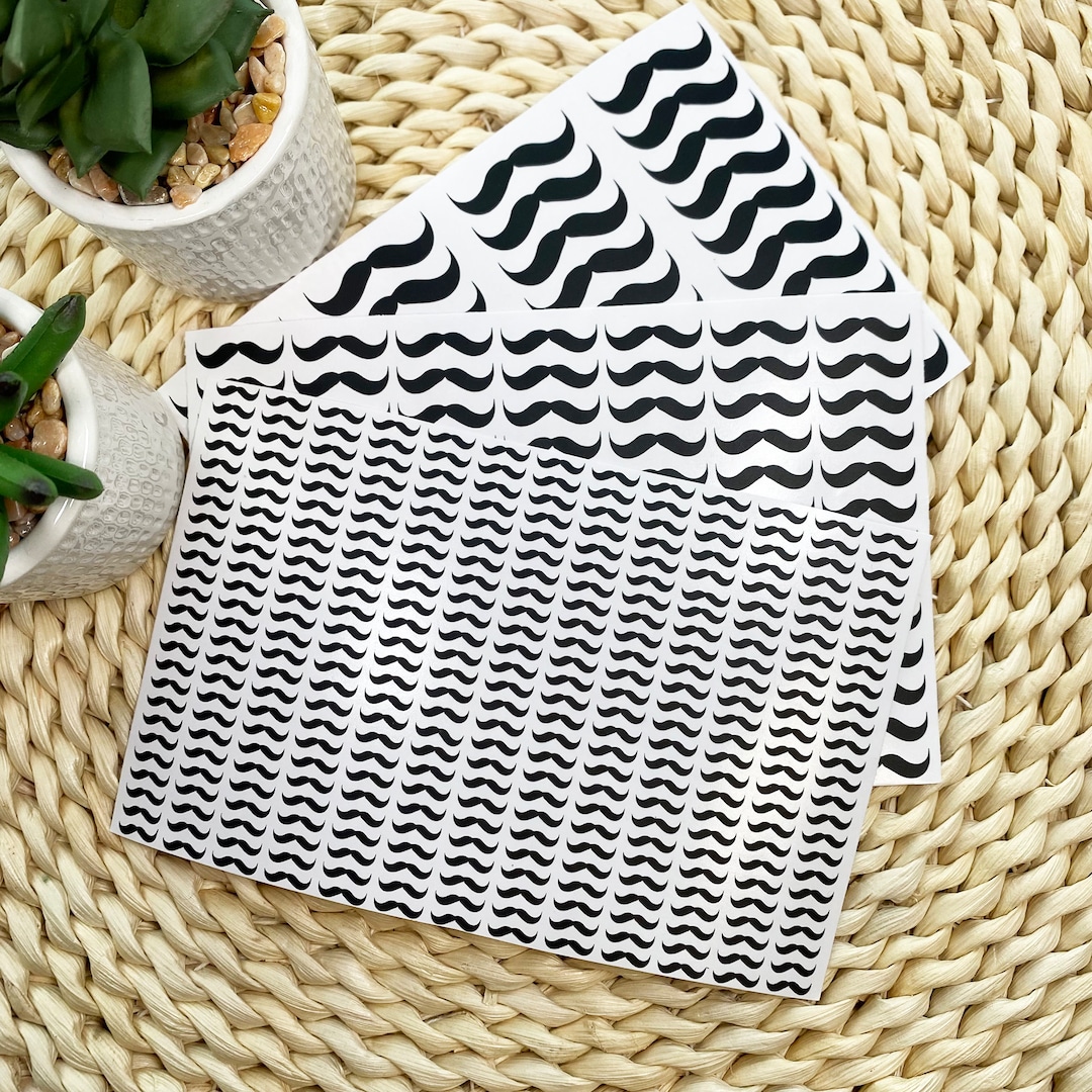 Mustache Decals, Mustache Sticker, Mustache Sticker Set, Mustache Party ...