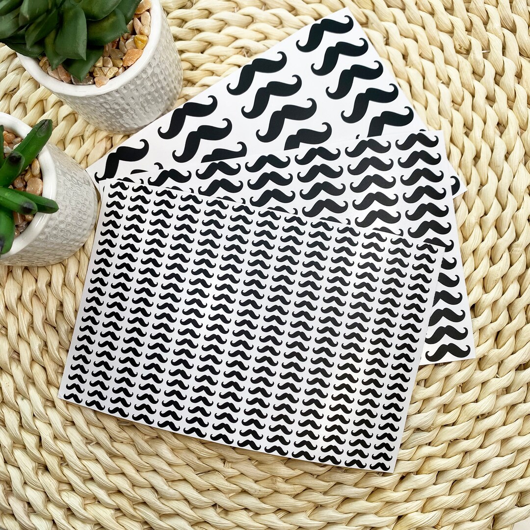 Mustache Decals, Mustache Sticker, Mustache Sticker Set, Mustache Party ...