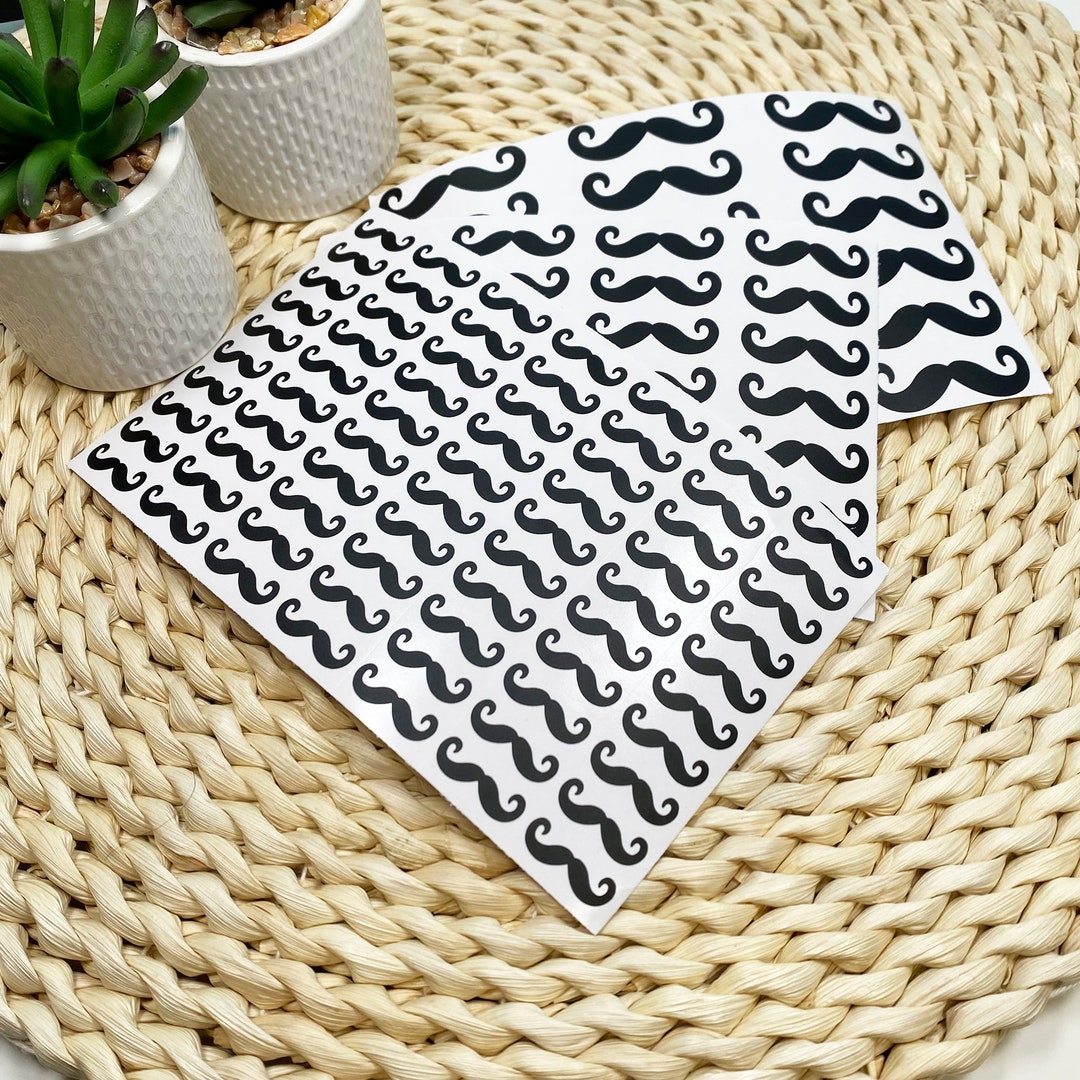 Mustache Decals, Mustache Sticker, Mustache Sticker Set, Mustache Party ...