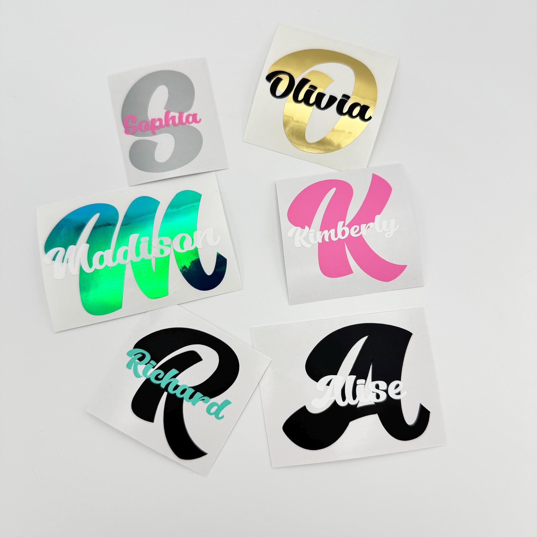 Custom Name Decals, Letter Decals, Monogram Decal, Monogram Name ...