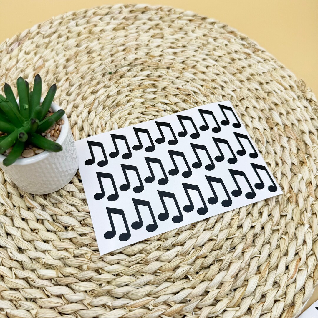 Music Notes Decals, Music Notes Stickers, Music Notes Vinyl Decal Set ...