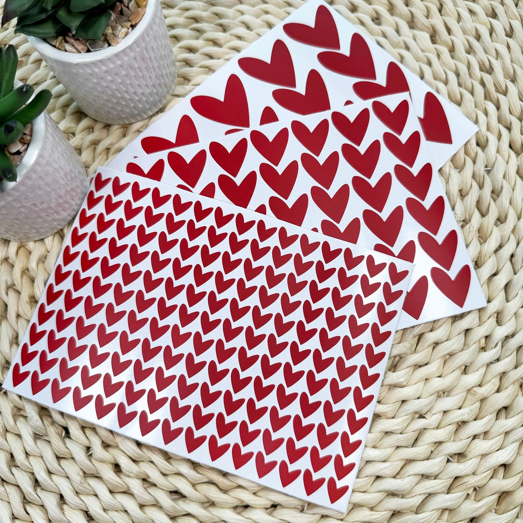 Heart Decals, Heart Vinyl Decals, Heart Stickers Bundle, Heart Vinyl ...