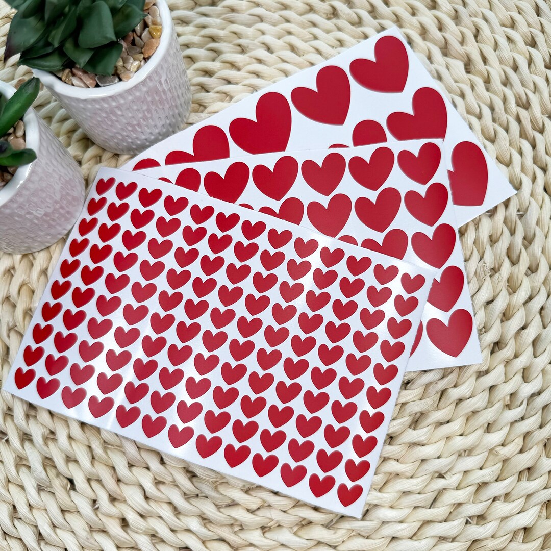 Heart Decals, Heart Vinyl Decals, Heart Stickers Bundle, Heart Vinyl ...