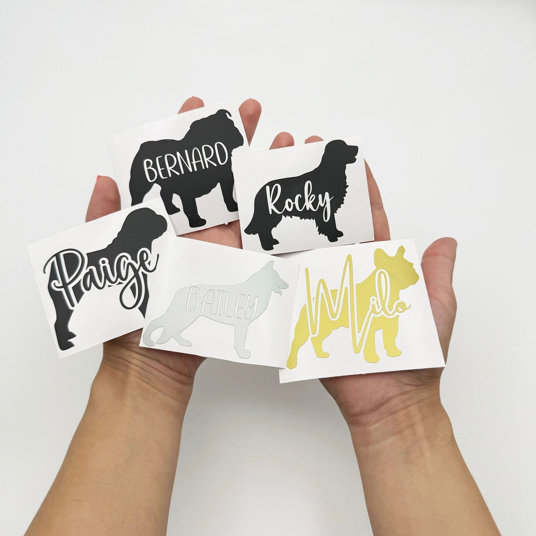 Custom Dog Decals, Custom Dog Stickers, Custom Dog Silhouette Decals ...