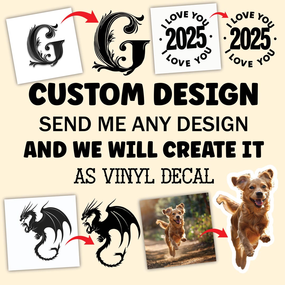 Custom Design Decals, Custom Name Stickers, Personalized Vinyl Decal ...