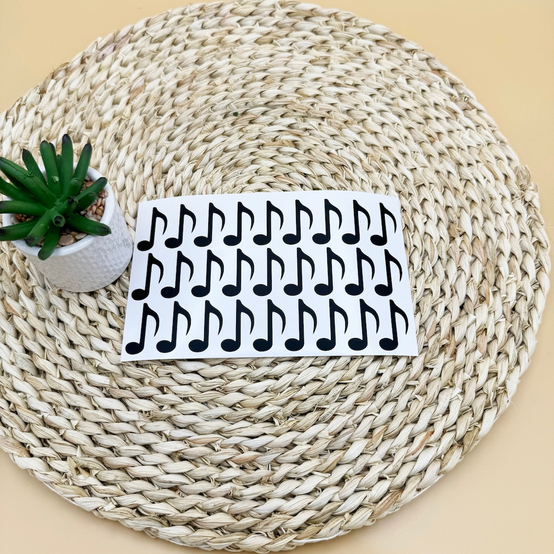 Music Notes Decals, Music Notes Stickers, Music Notes Vinyl Decal Set ...