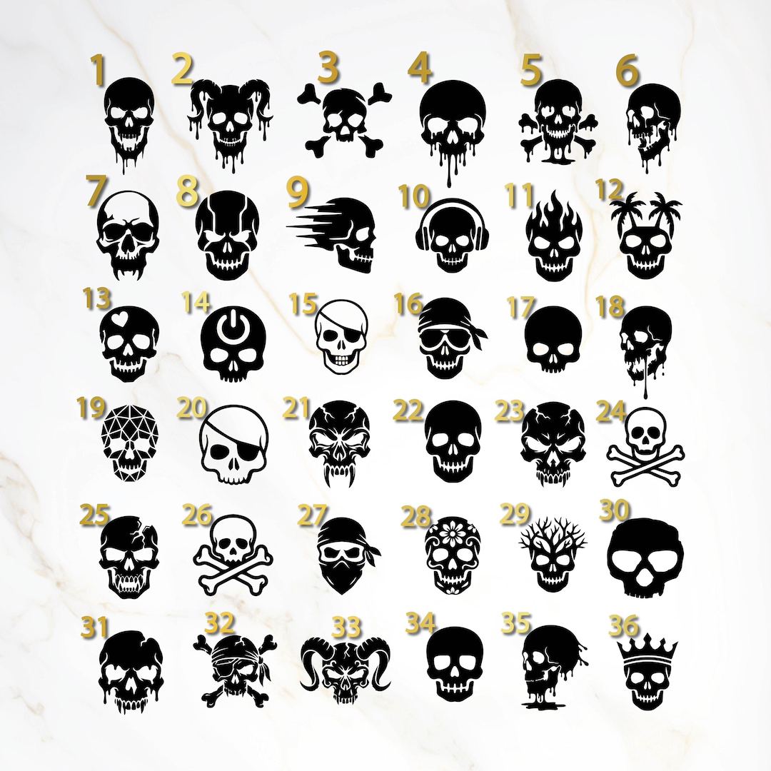 Skull Decal, Skull Sticker, Vinyl Decals for Walls, Car Bumper Stickers ...