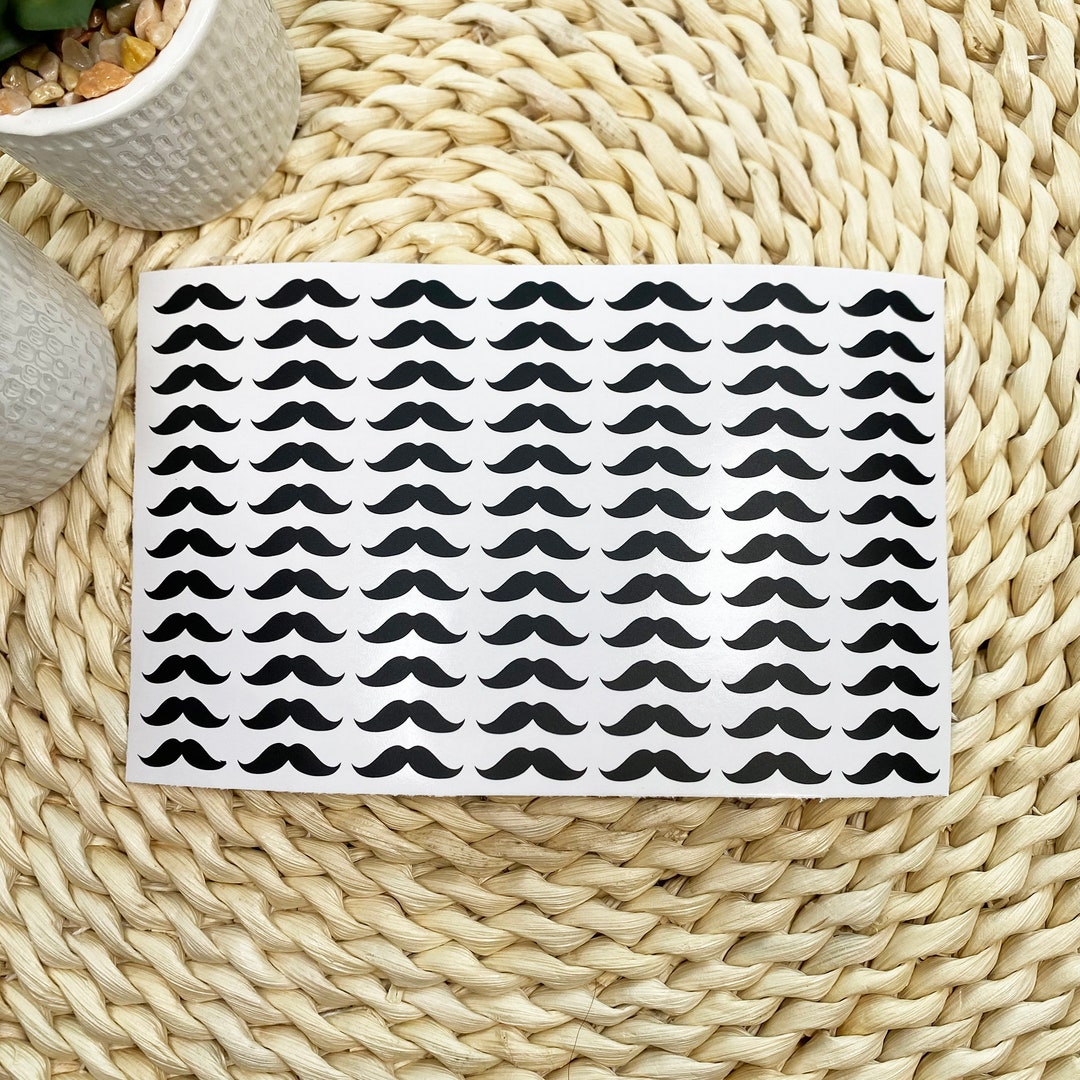 Mustache Decals, Mustache Sticker, Mustache Sticker Set, Mustache Party ...