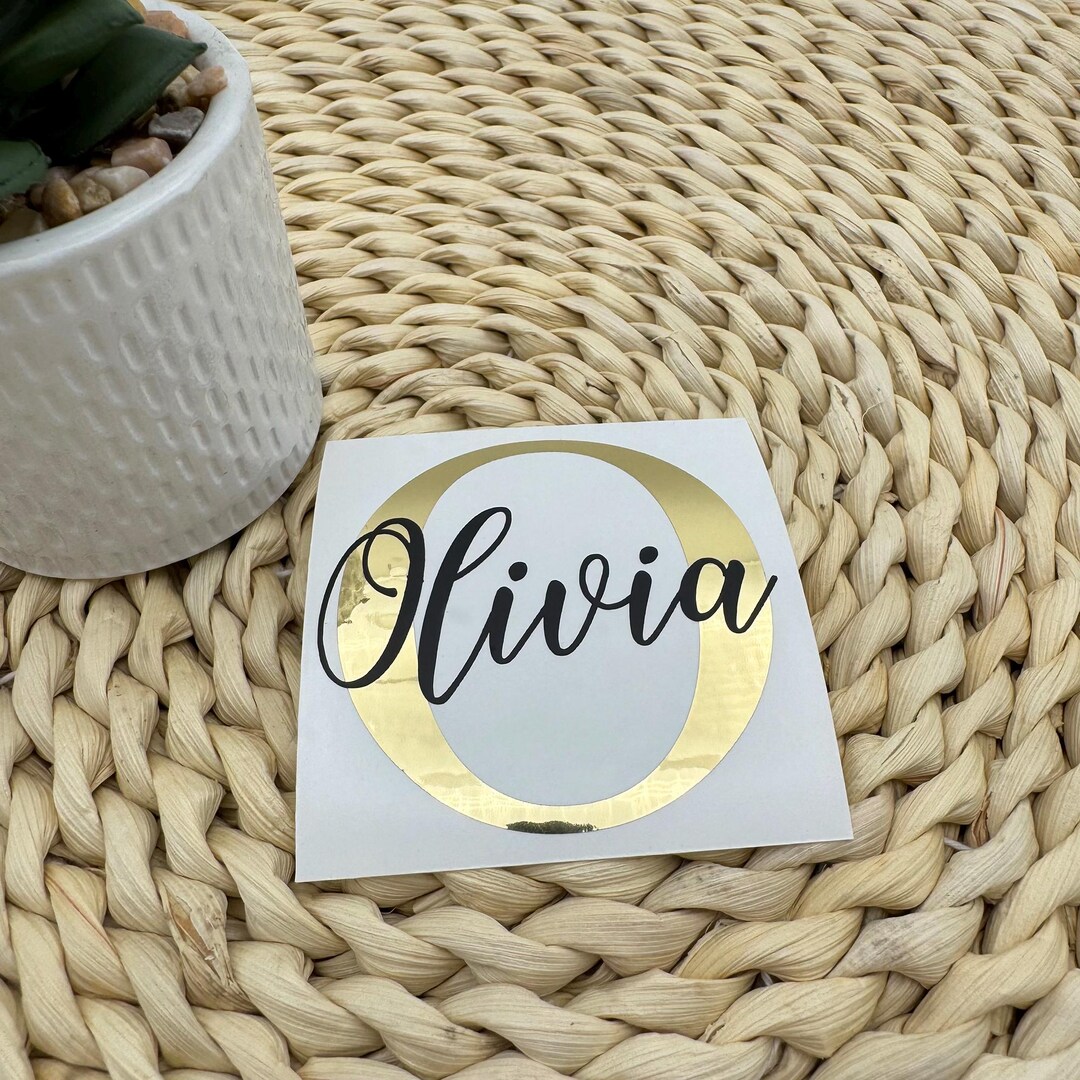 Monogram Name Decals, Letter Decals, Vinyl Monogram Decal, Monogram ...