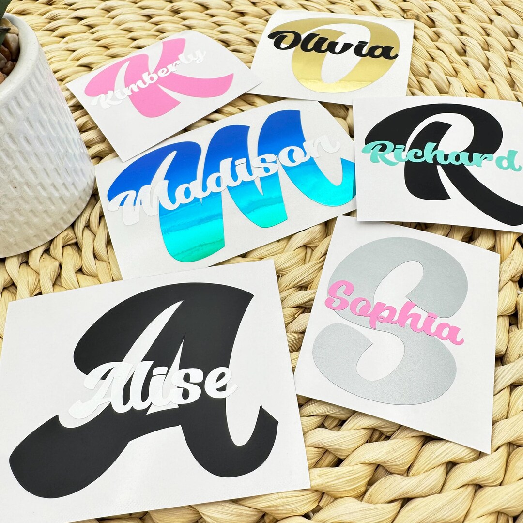 Custom Name Decals, Letter Decals, Monogram Decal, Monogram Name ...