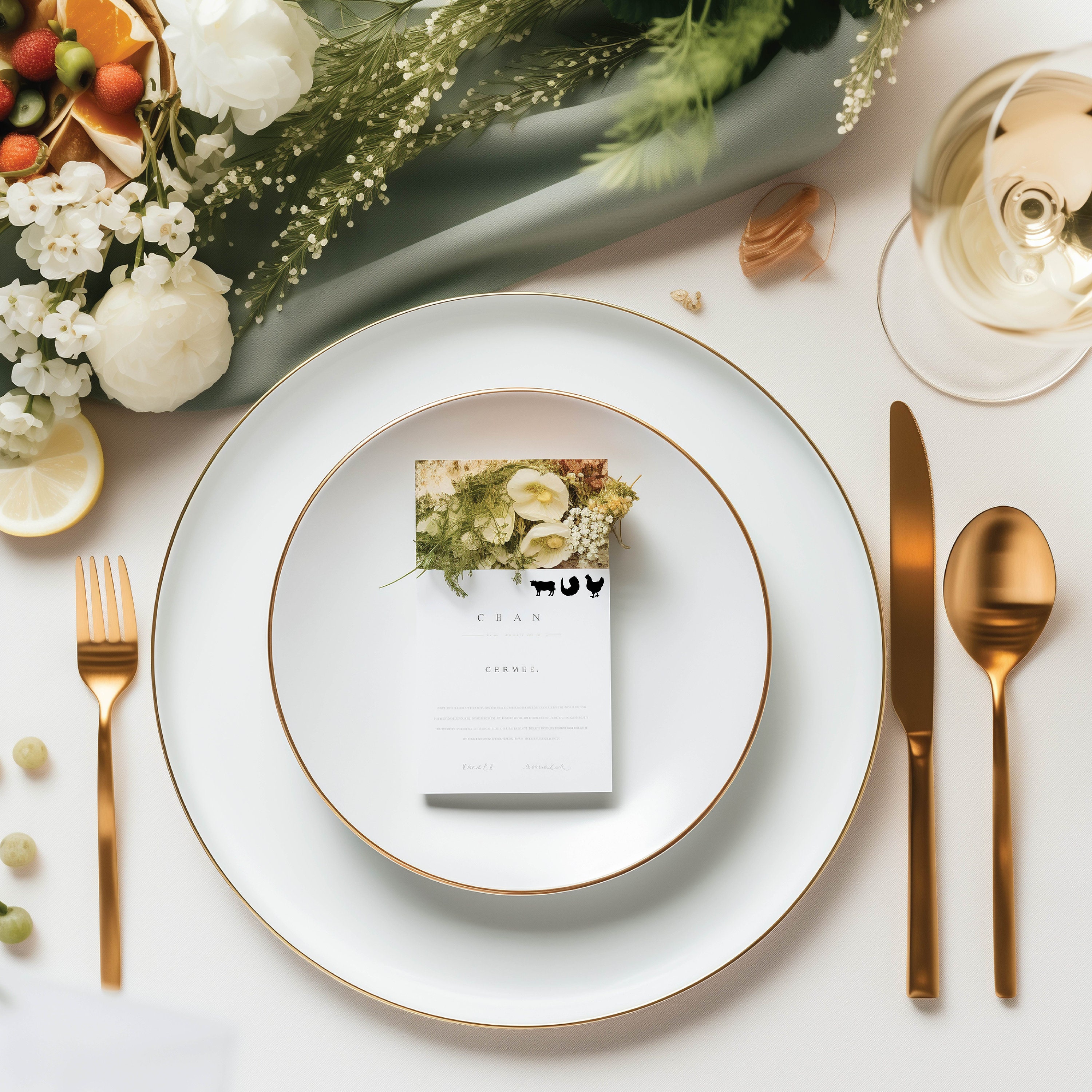 Set of 50 Meal Decal, Meal Stickers, Menu Stickers, Wedding Meal ...
