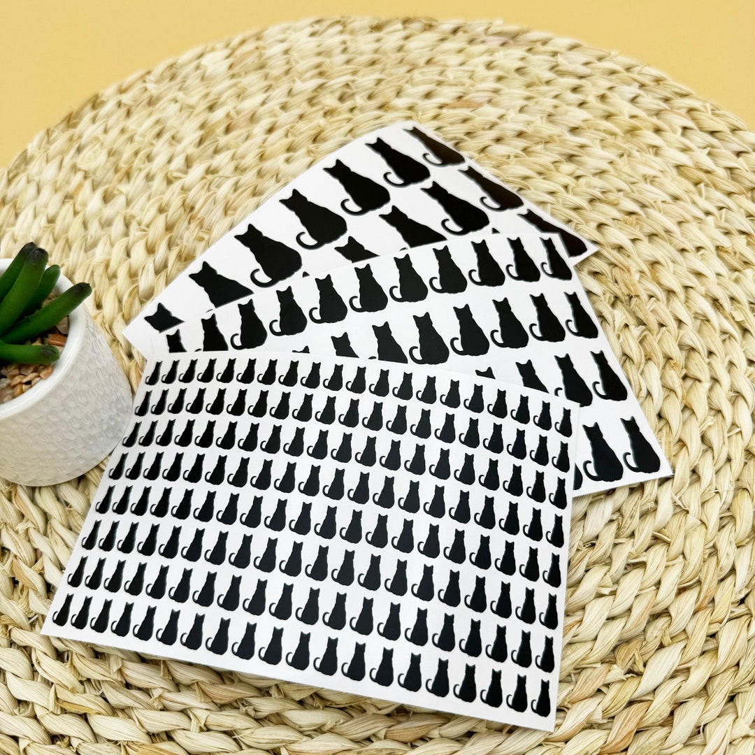 Set of Cat Decals Cat Sticker Cat Decal Set Cat Vinyl Decals Cat ...