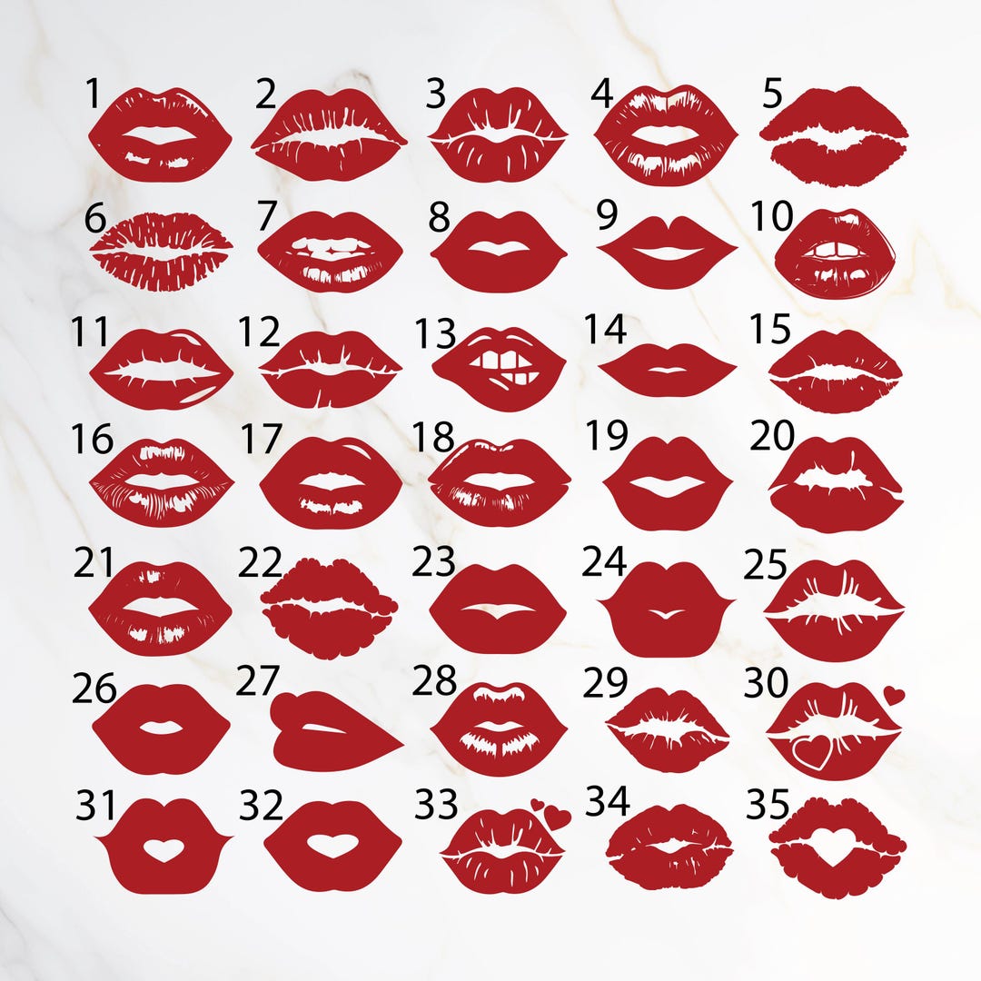 Lips Decals, Lips Stickers, Lips Vinyl Decal Set, Lips Stickers for Car ...