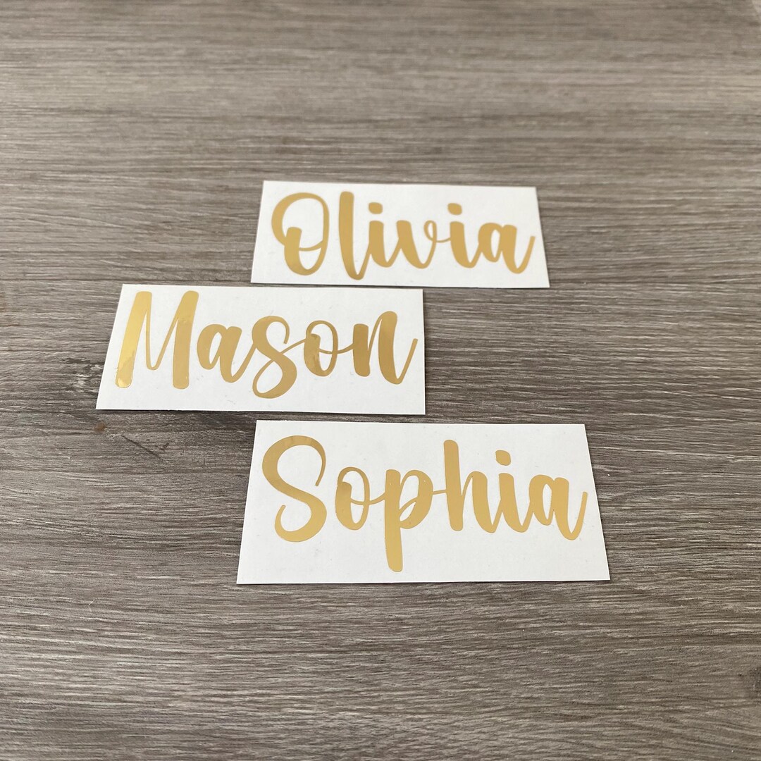 Custom Name Decals, Custom Name Stickers, Custom Text Vinyl Decals ...