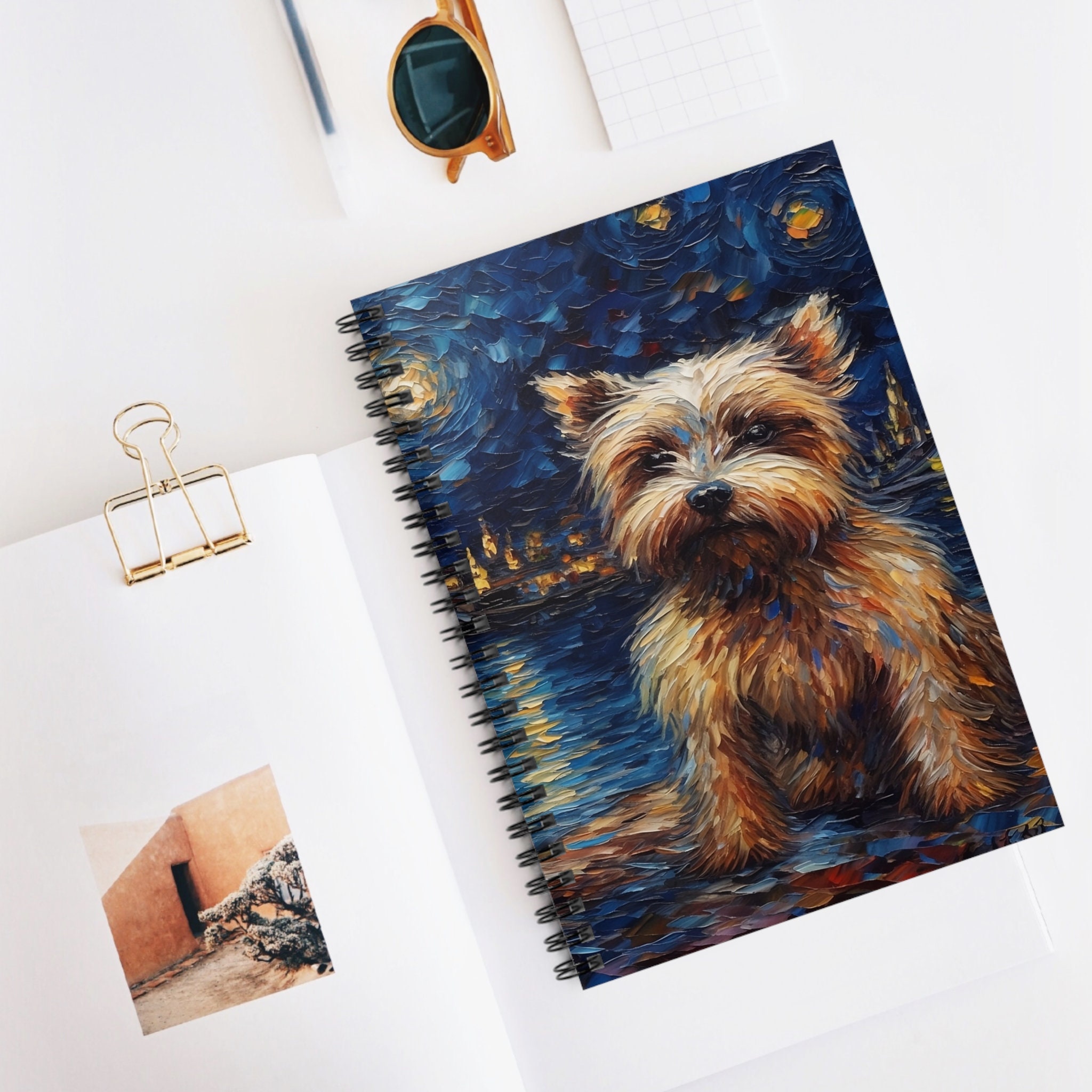 Yorkie Yorkshire Terrier Starry Night Soft Cover 8x6x.6 Inch Journal ...