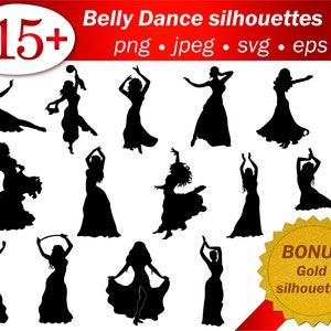 SVG Silhouette Belly Dancer. Silhouette Cameo Cricut PNG Silhouette ...