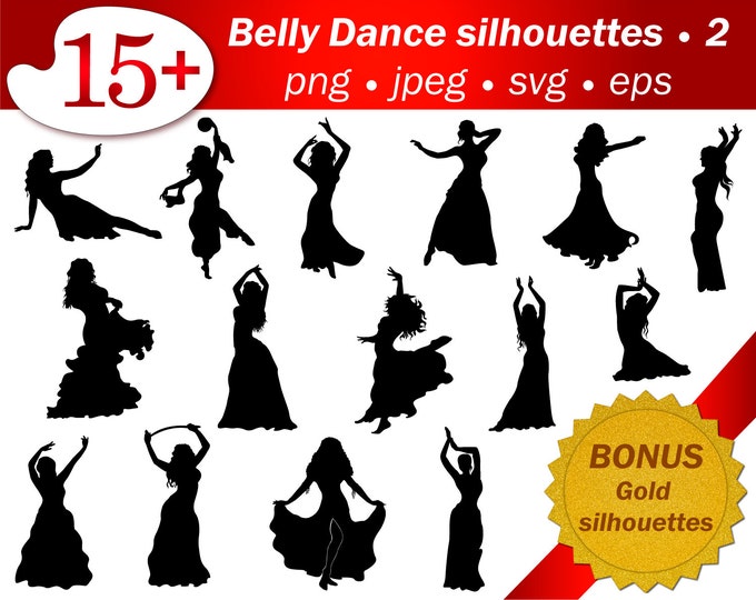 SVG Silhouette Belly Dancer. Silhouette Cameo Cricut PNG Silhouette ...