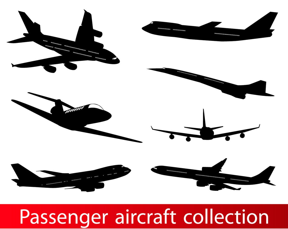 Aviones svg silueta aviones png plantilla de plantilla de plantilla ...