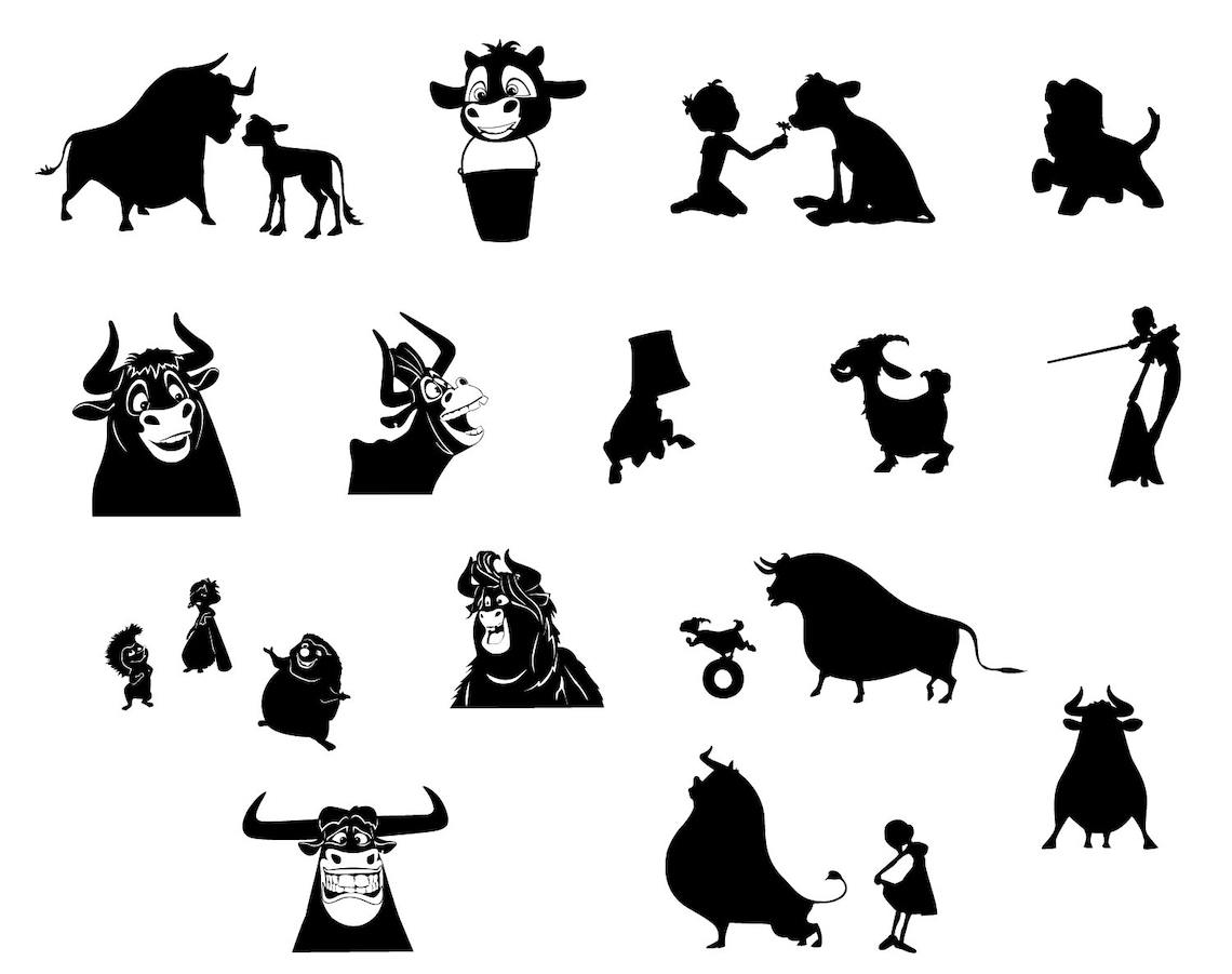 Ferdinand Bull SVG Silhouette Laser Cutting Vector Files Stencil ...